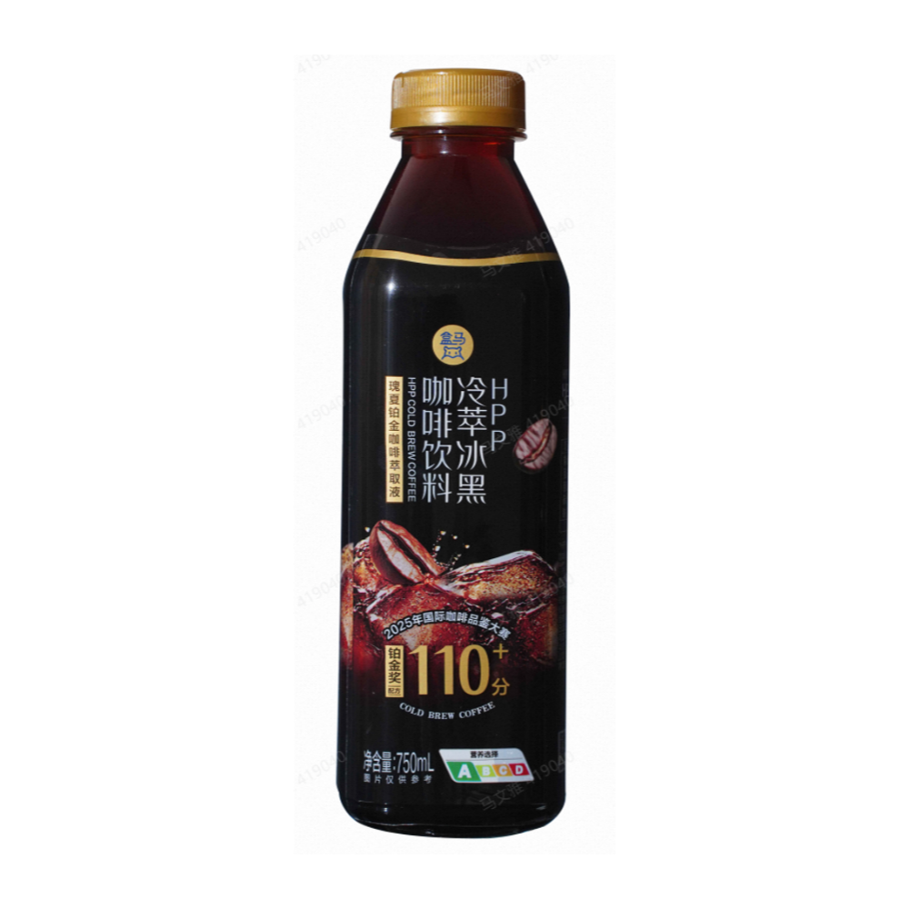 盒马 HPP冷萃冰黑咖啡饮料 750mL-盒马-FoodTalks食品产品库
