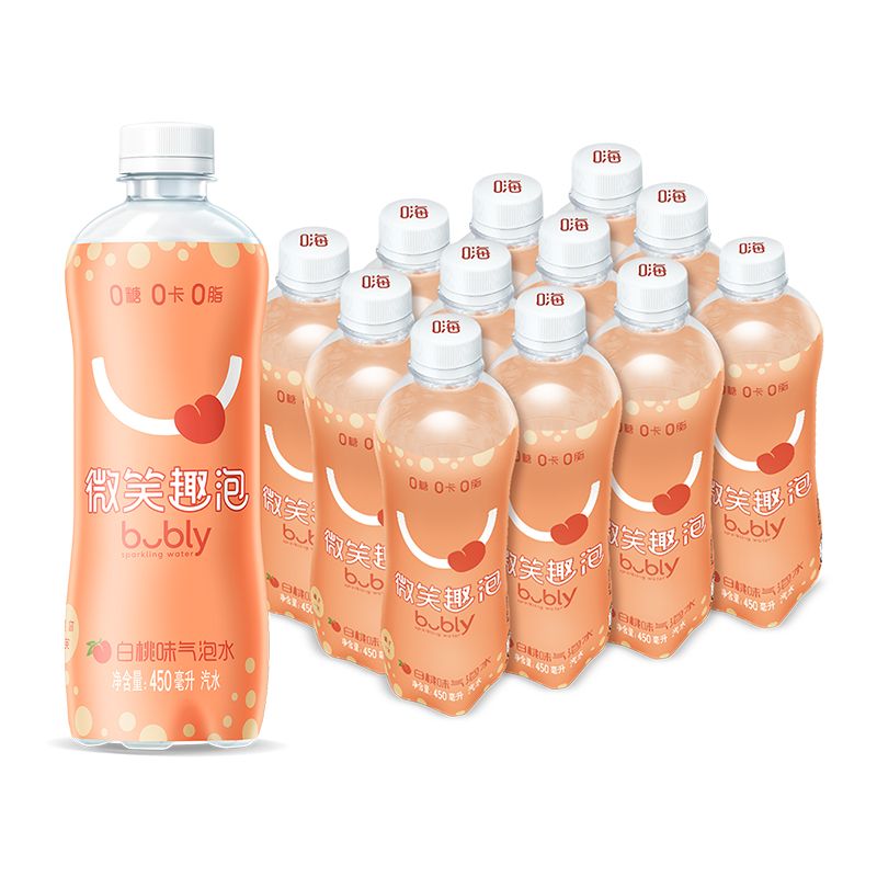bubly微笑趣泡气泡水白桃味-百事中国-FoodTalks食品产品库
