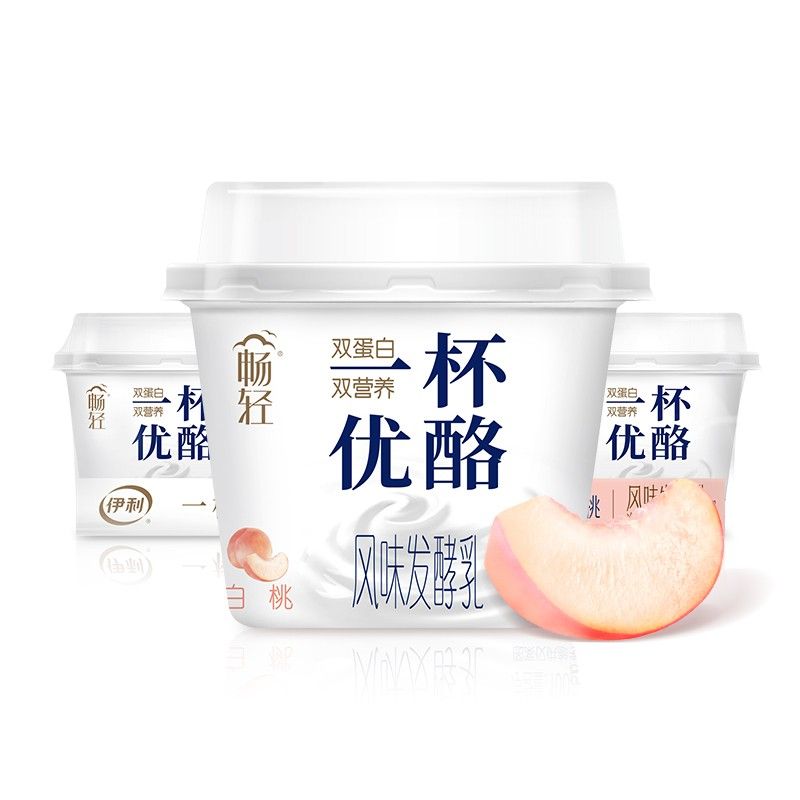 畅轻白桃味酸奶-伊利-FoodTalks食品产品库