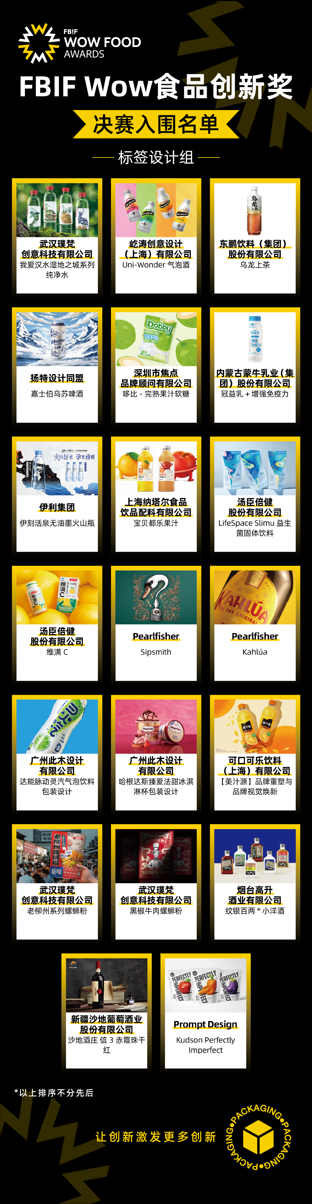 入围揭晓 | 有趣有料有创新！Wow Food 2024 包装赛道入围名单公布！-FoodTalks全球食品资讯