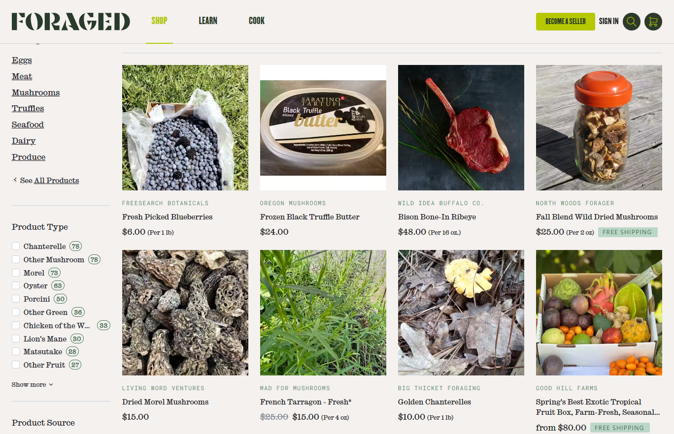 线上版的蘑菇猎人？野生食材交易平台Foraged获270万美元种子轮融资-FoodTalks全球食品资讯