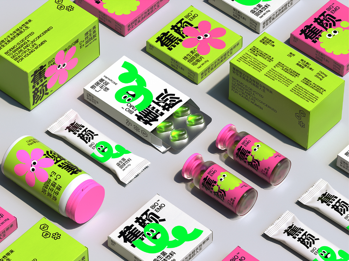 蕉颜Bioemo｜轻松有趣IP形象保健品牌设计--FoodTalks食品产品库