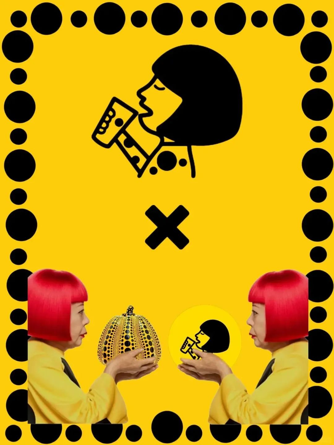 HEYTEA and Yayoi Kusama jointly designed the logo to become a Dora head ...