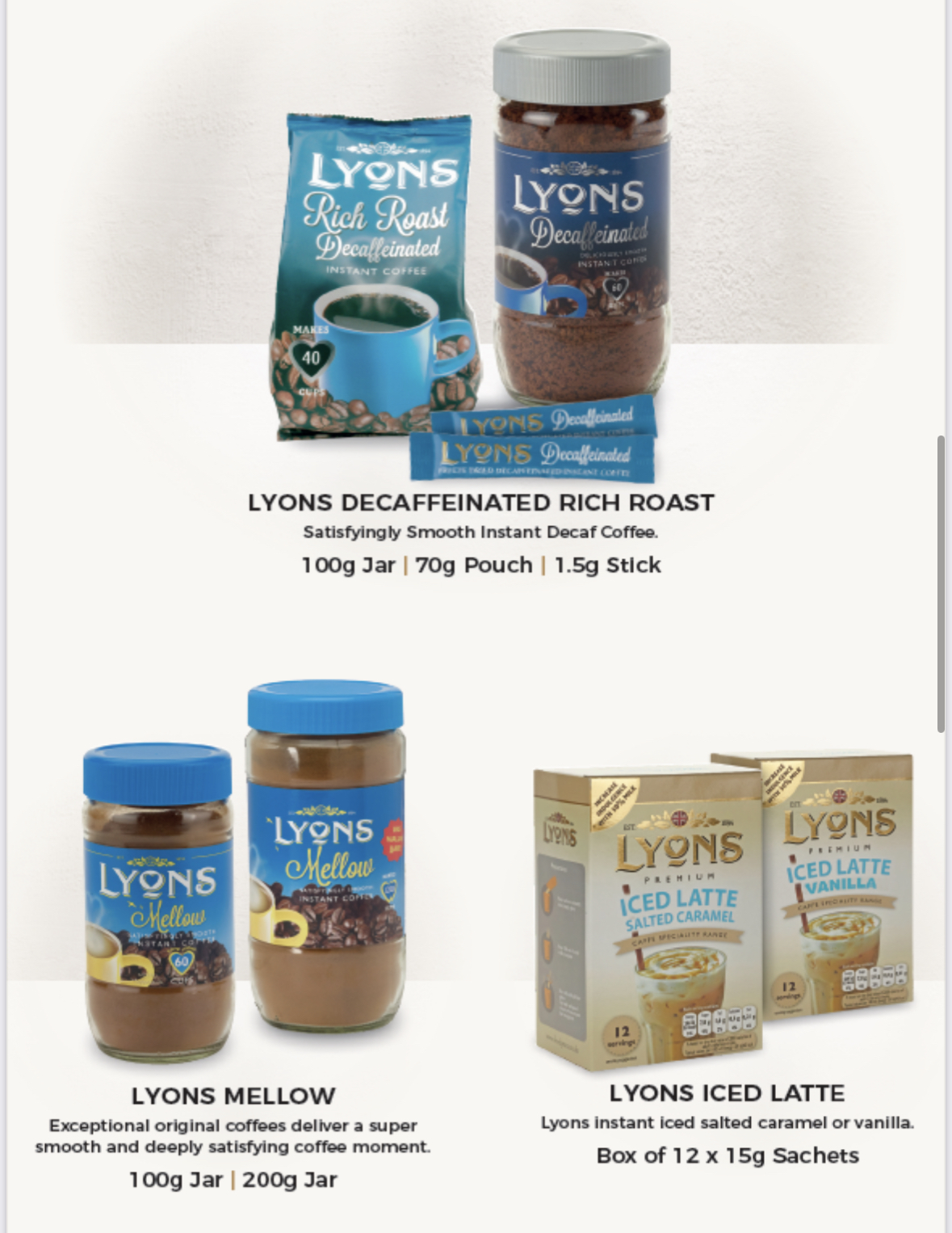 Lyons咖啡提供英国咖啡 - FoodTalks食品供需平台